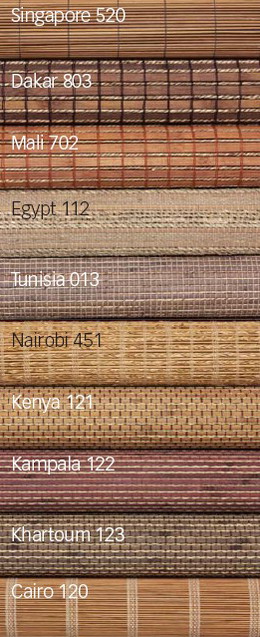 The Bamboo Blind: Combined Swatch